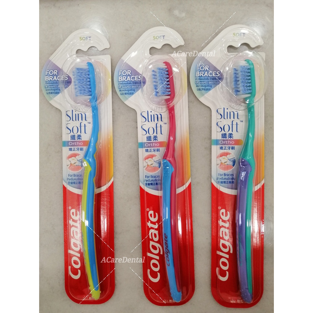 *With FREE GIFT* Colgate SlimSoft Ortho Braces Toothbrush (U Shaped ...