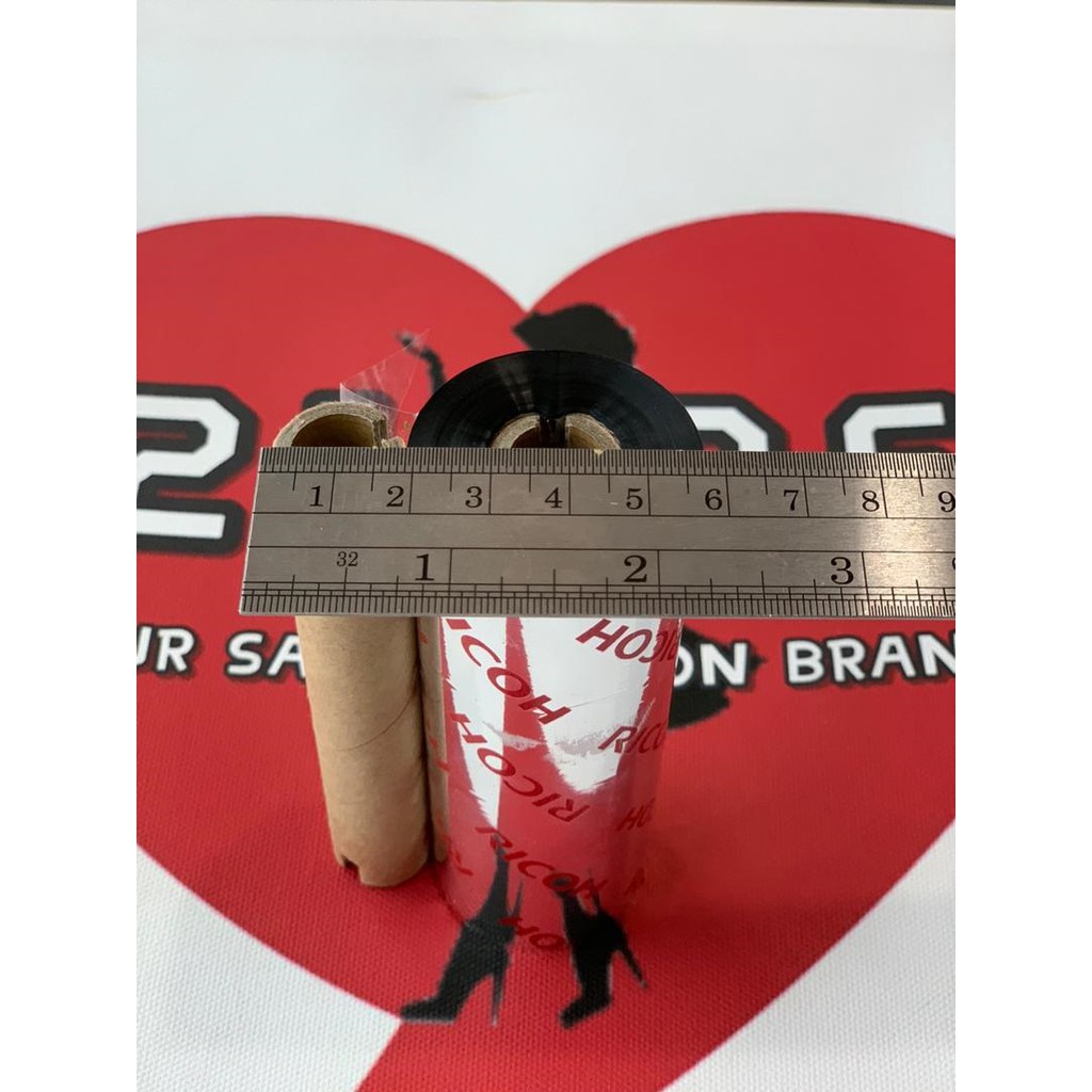 [1 roll] Ricoh 110mm x 100m Wax Resin Ribbon Premium Thermal Transfer ...