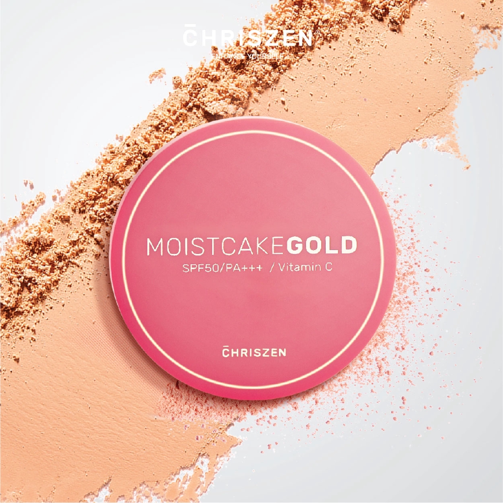 Chriszen Moist Cake Gold Foundation Cream Waterproof SPF 50/PA+++ (12g ...