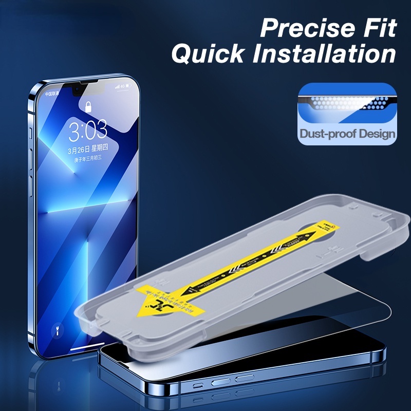Sanptoch Full Screen Protector With Easy Install Kit For iPhone 13 12 ...