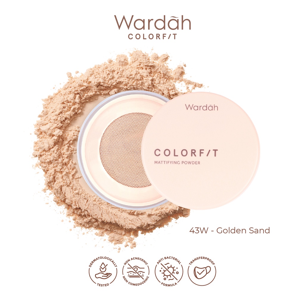 Wardah Colorfit Mattifying Face Powder 23W Warm Ivory | PGMall