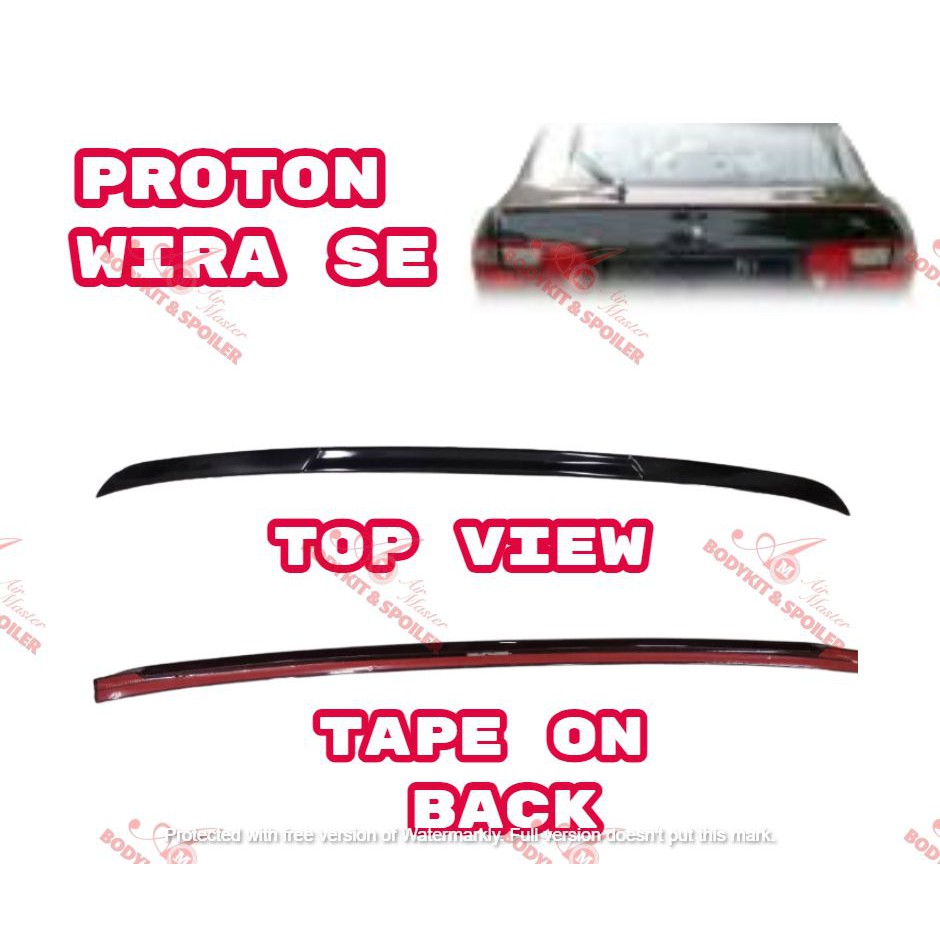 PROTON WIRA SE OEM ABS SPOILER WITH METALLIC COLOUR MAROON | PGMall