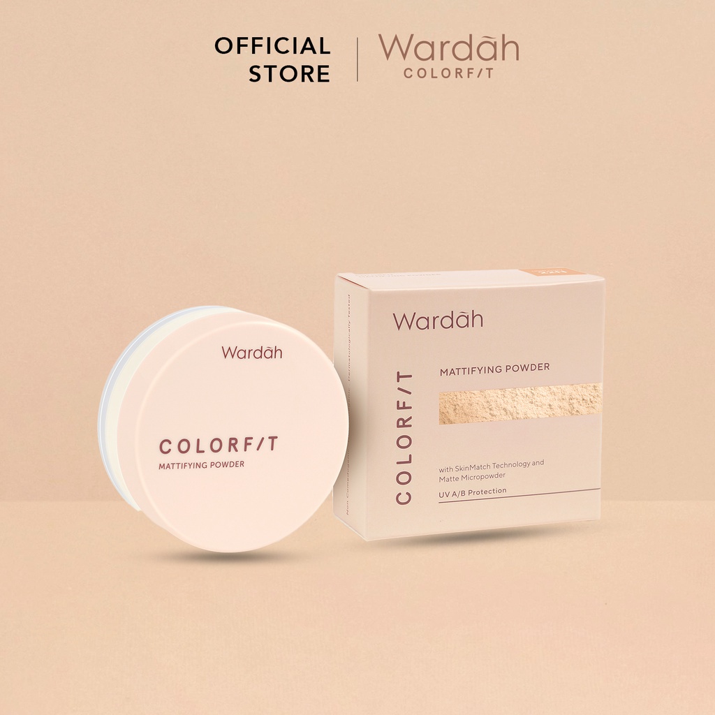 Wardah Colorfit Mattifying Face Powder 23W Warm Ivory | PGMall