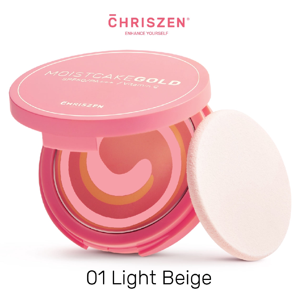 Chriszen Moist Cake Gold Foundation Cream Waterproof SPF 50/PA+++ (12g ...