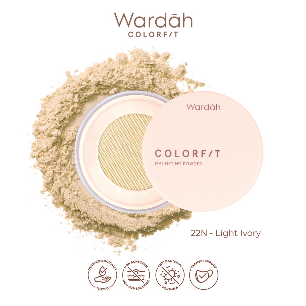 Wardah Colorfit Mattifying Face Powder 23W Warm Ivory | PGMall