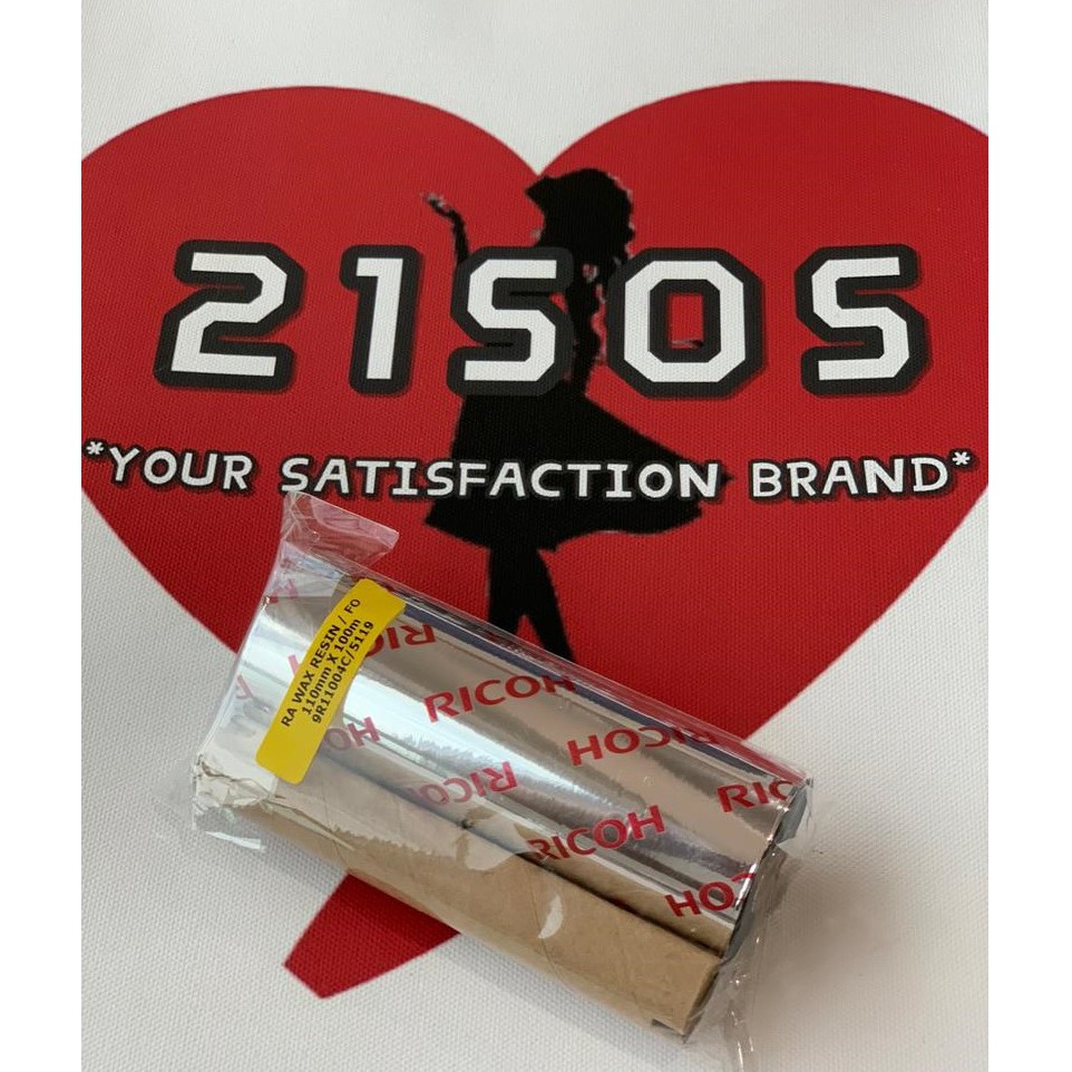 [1 roll] Ricoh 110mm x 100m Wax Resin Ribbon Premium Thermal Transfer ...