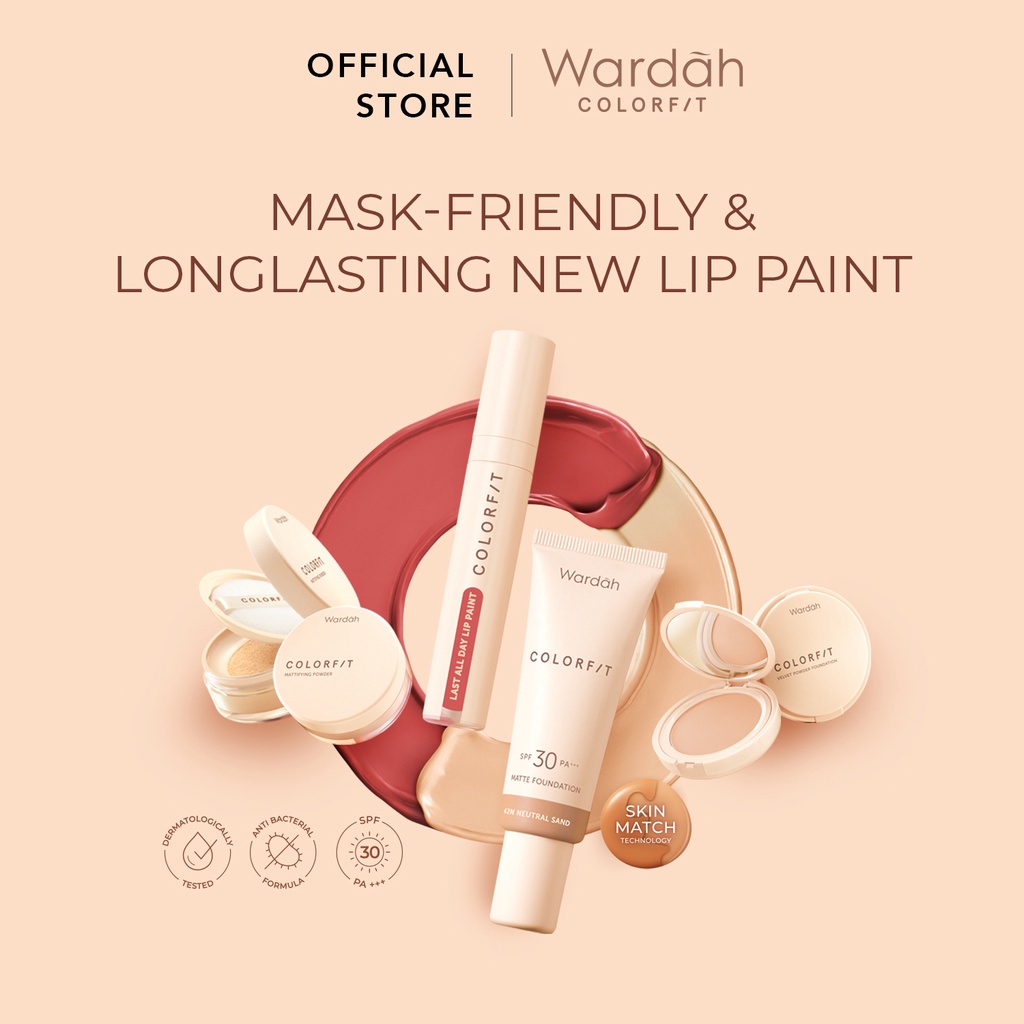 Wardah Colorfit Mattifying Face Powder 23W Warm Ivory | PGMall