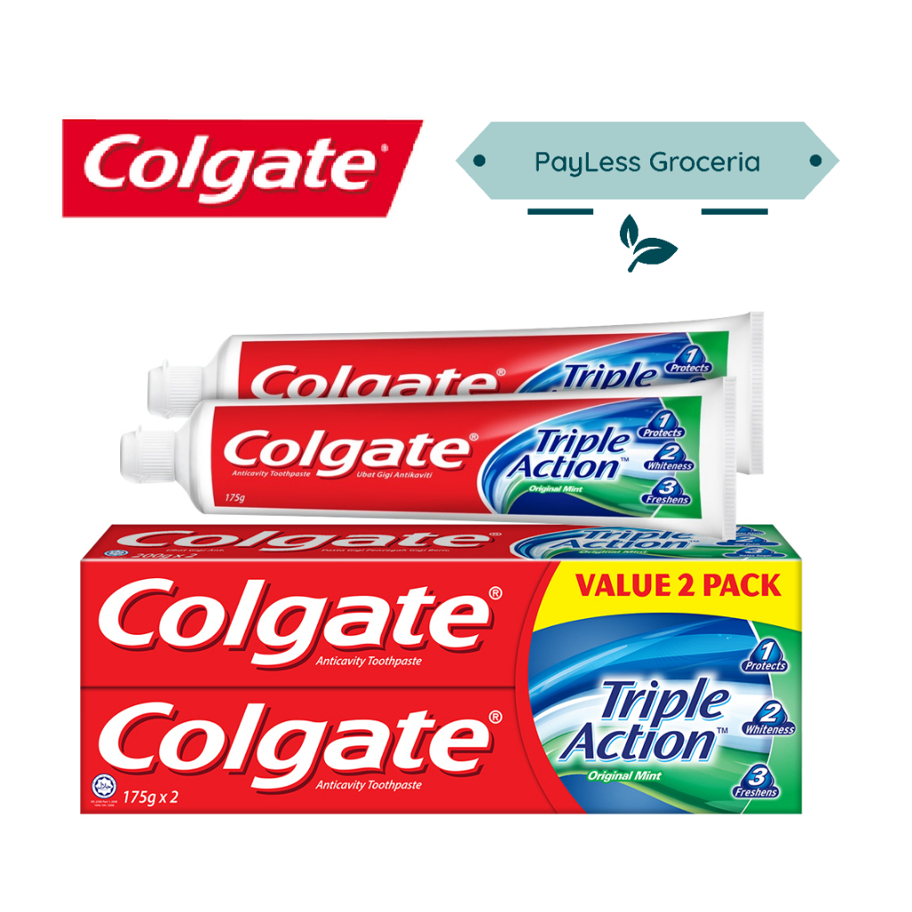 Colgate Triple Action Toothpaste / Ubat Gigi 175g x 2 Value Twin Pack ...