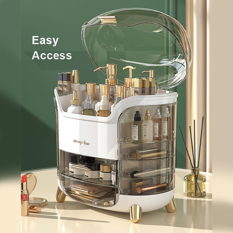 [LOCAL] Multiple Surface Cosmetic Storage Box Dustproof Makeup ...